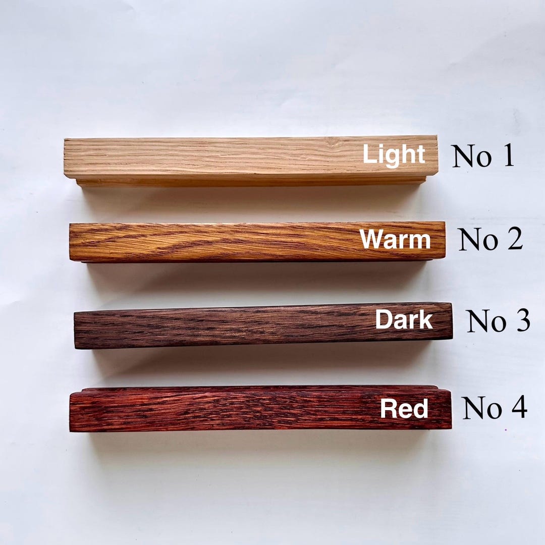 Solid Oak Handles, Wood Drawer Handles, Wardrobe Thin Pulls, Modern ...