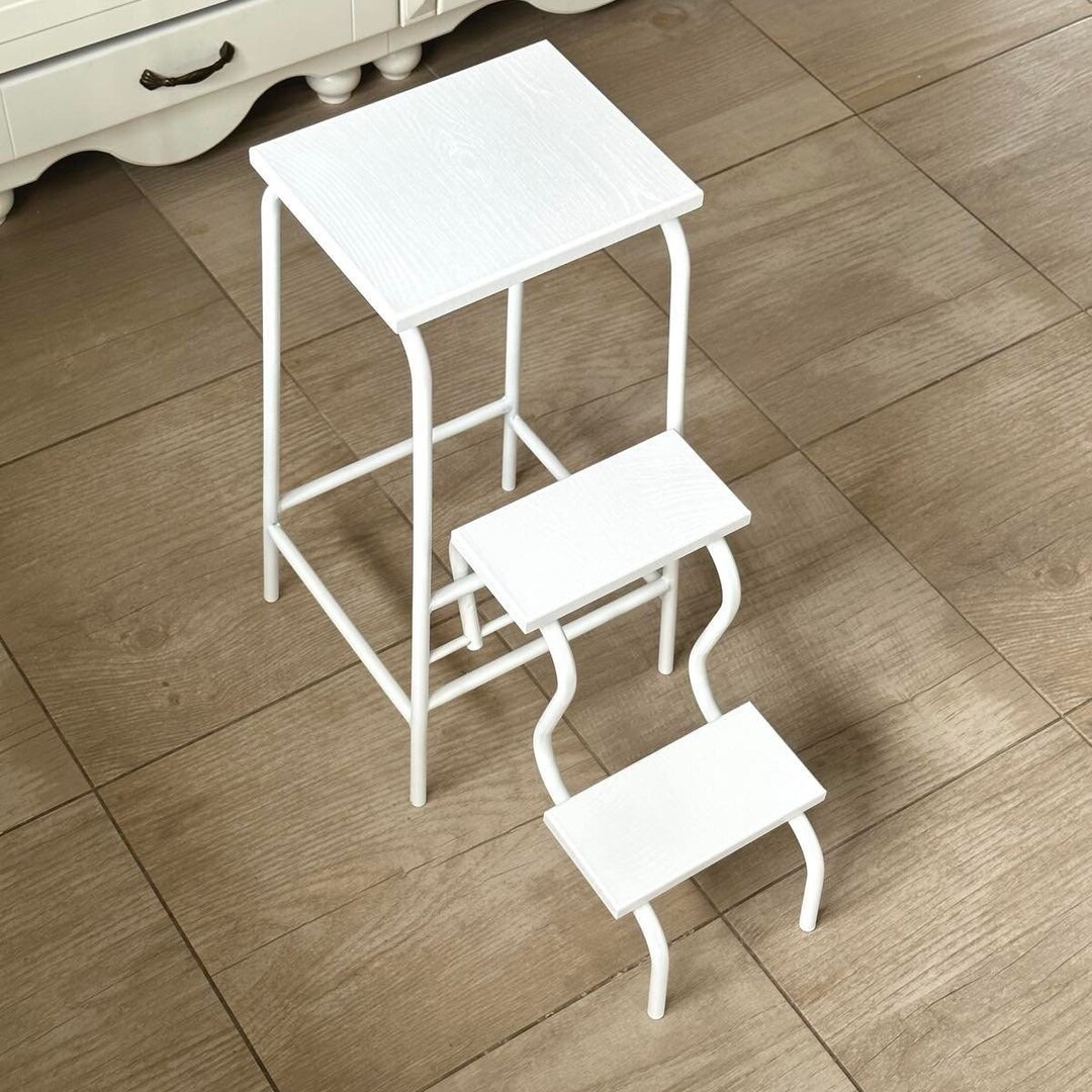 Folding Step Ladder. Kitchen Step Stool. Library Steps. Bar Furniture ...