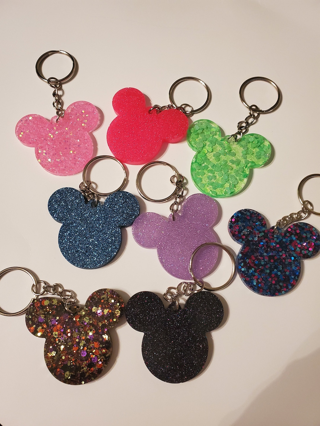 Mickey Glitter Keychain - Etsy