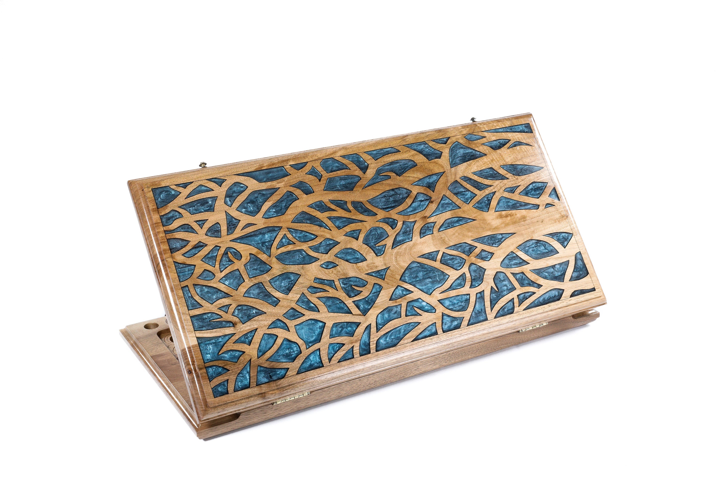 Handmade Wooden Epoxy Trees Backgammon Two-sided Classic - Etsy