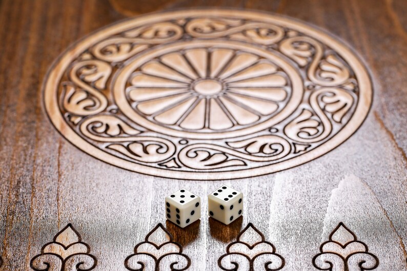 Handmade Wooden Chess-backgammon With Braid-pattern With Copyrighted ...