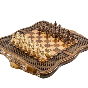 Handmade Wooden Epoxy Trees Backgammon Two-sided Classic - Etsy