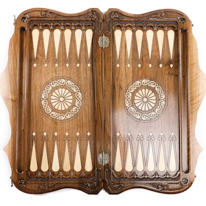 Handmade Wooden Luxury Noah Backgammon With Copyrighted Mount Ararat ...
