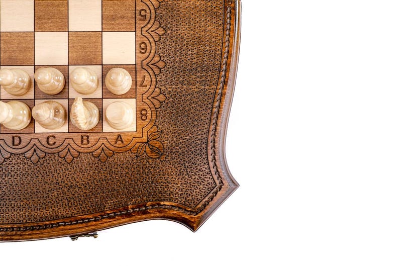 Large Chess and Backgammon Set: Chess Gift, HANDMADE - Etsy