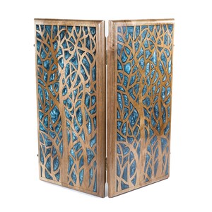 Handmade Wooden Epoxy Trees Backgammon Two-sided Classic - Etsy