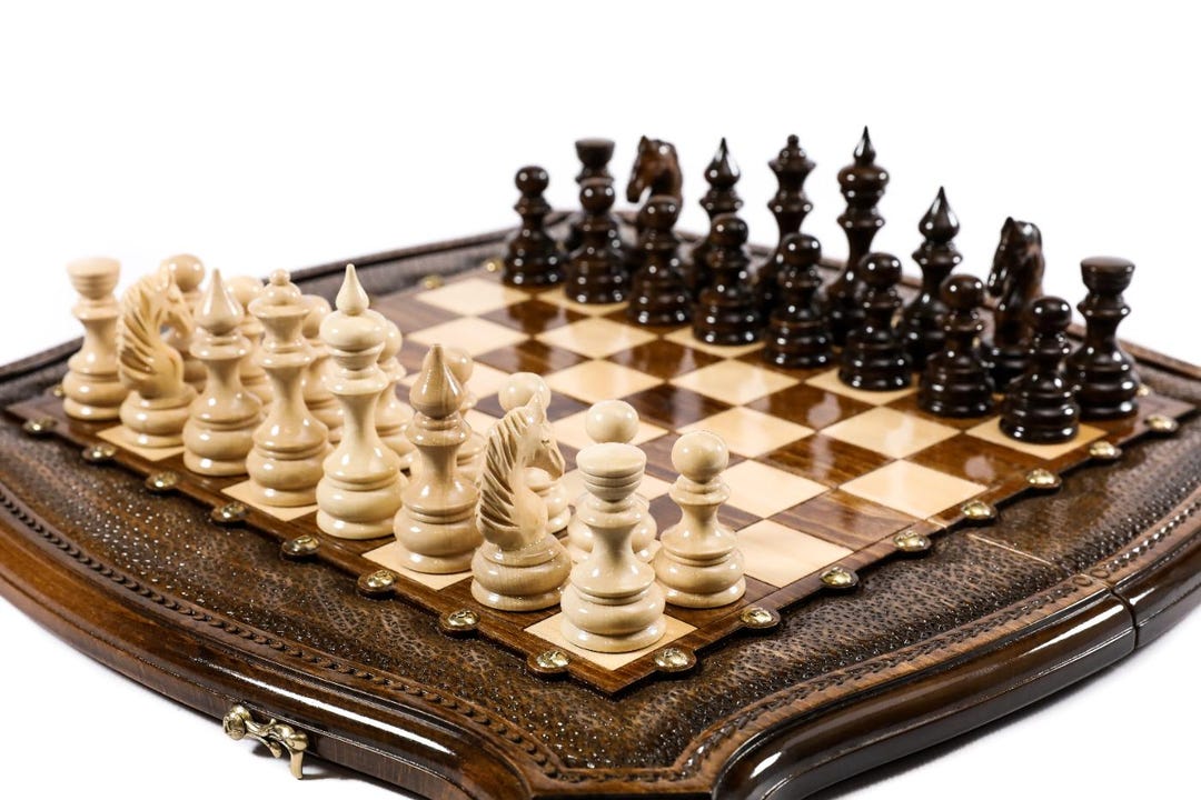 Unique Chess Set | Bronze Hinges, Locks and Letters | Luxury Carved ...