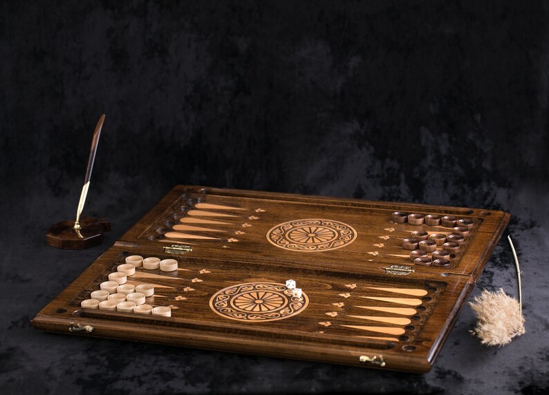 Handmade Wooden Tiger- Octagram Backgammon Classic Two-sided - Etsy