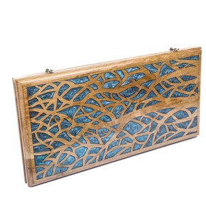 Handmade Wooden Epoxy Trees Backgammon Two-sided Classic - Etsy