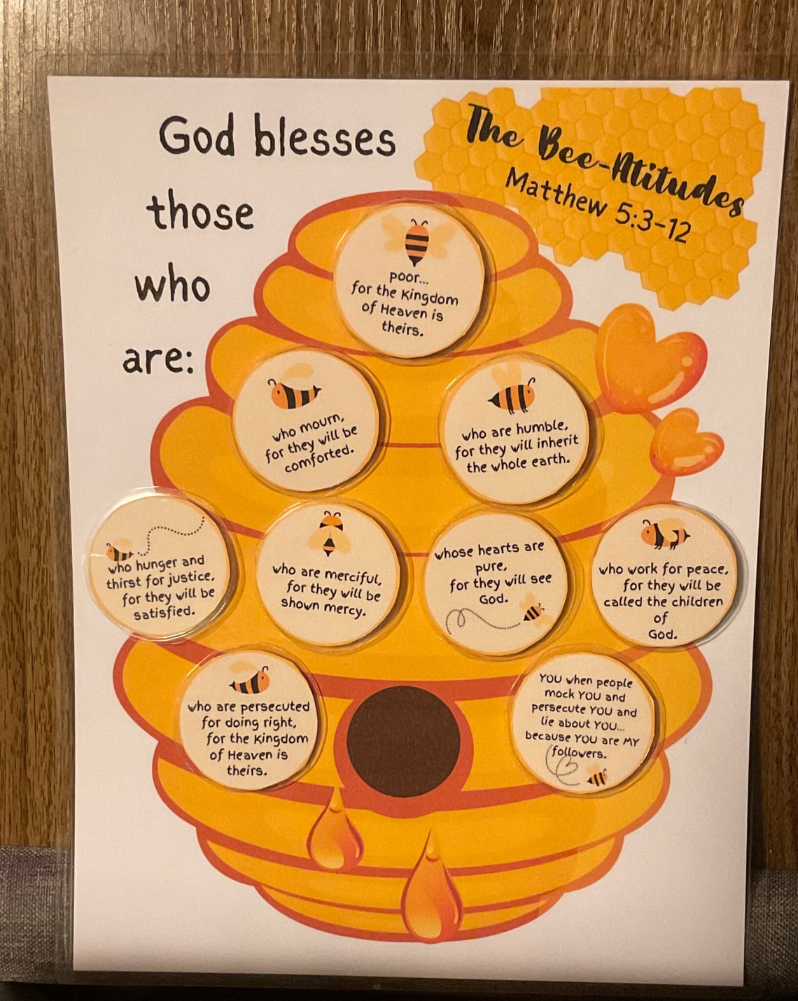 Bee-atitudes Scripture Memorization Activity- Christian Kids Sensory ...