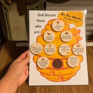 Bee-atitudes Scripture Memorization Activity- Christian Kids Sensory ...