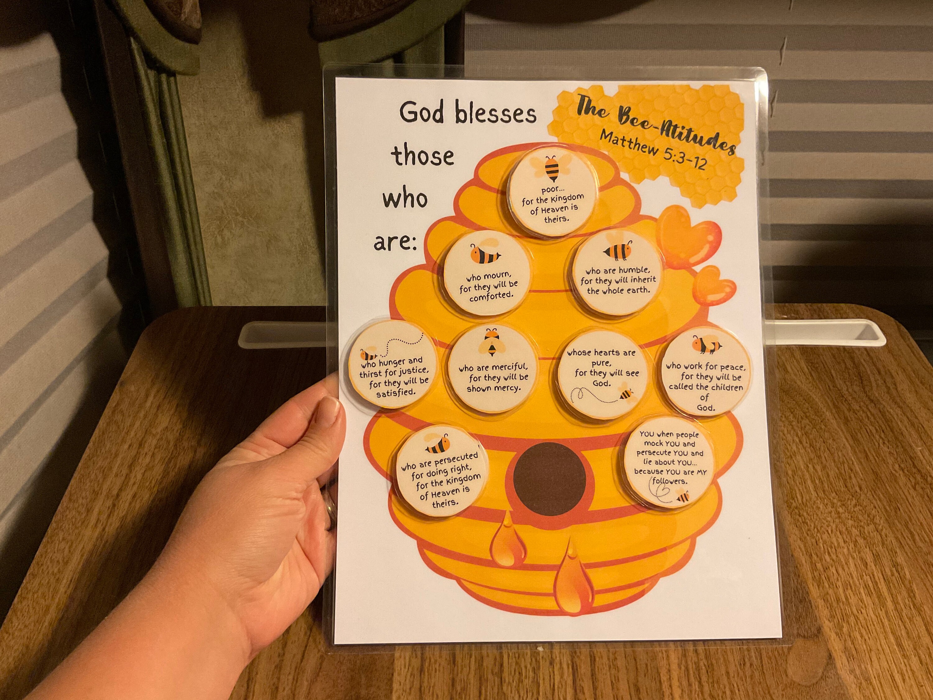 Bee-atitudes Scripture Memorization Activity- Christian Kids Sensory ...