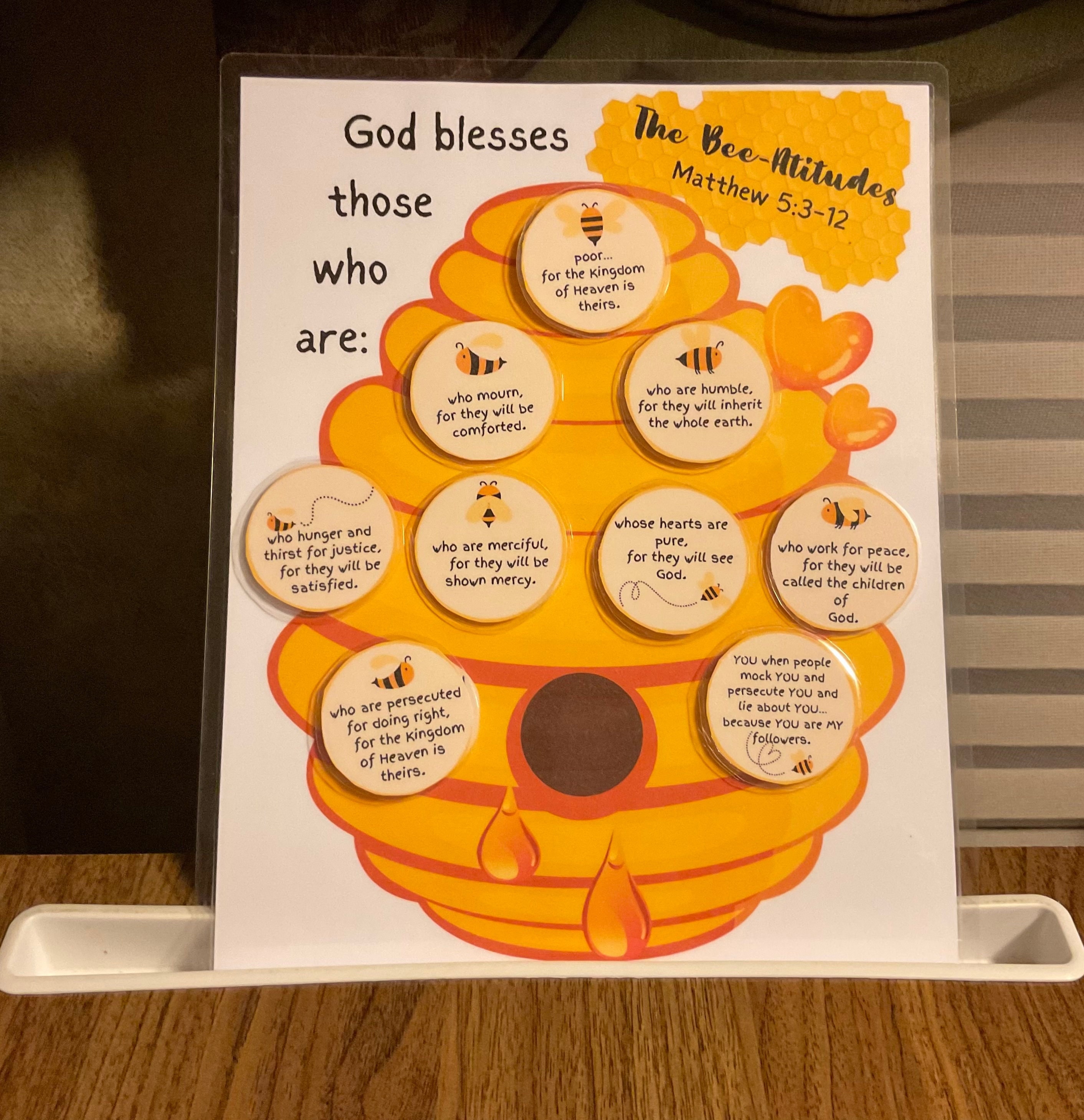 Bee-atitudes Scripture Memorization Activity- Christian Kids Sensory ...