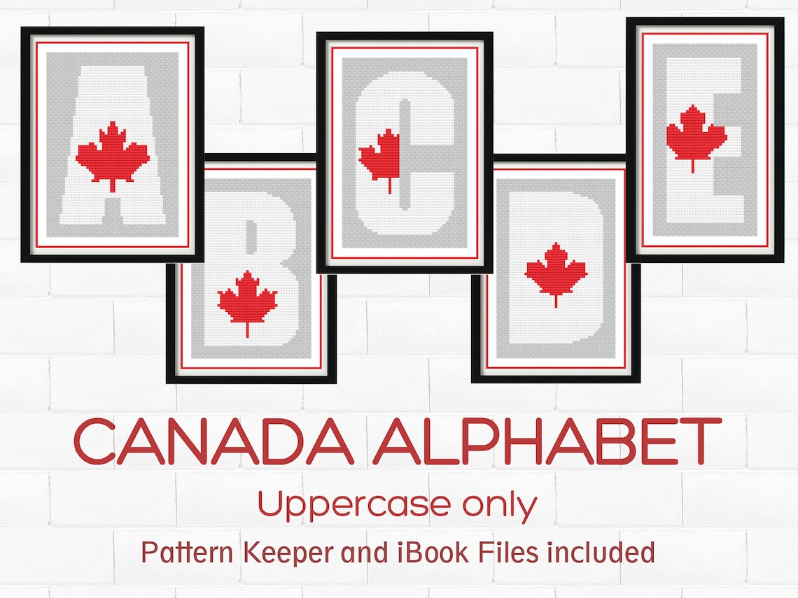 Canada Alphabet Cross Stitch Patterns / Digital PDF Pattern - Etsy
