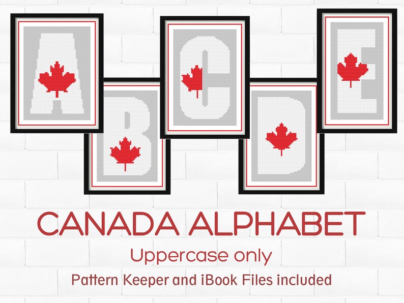 Canada Alphabet Cross Stitch Patterns / Digital PDF Pattern - Etsy