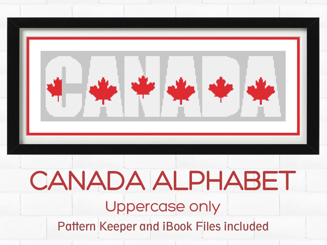 Canada Alphabet Cross Stitch Patterns / Digital PDF Pattern - Etsy