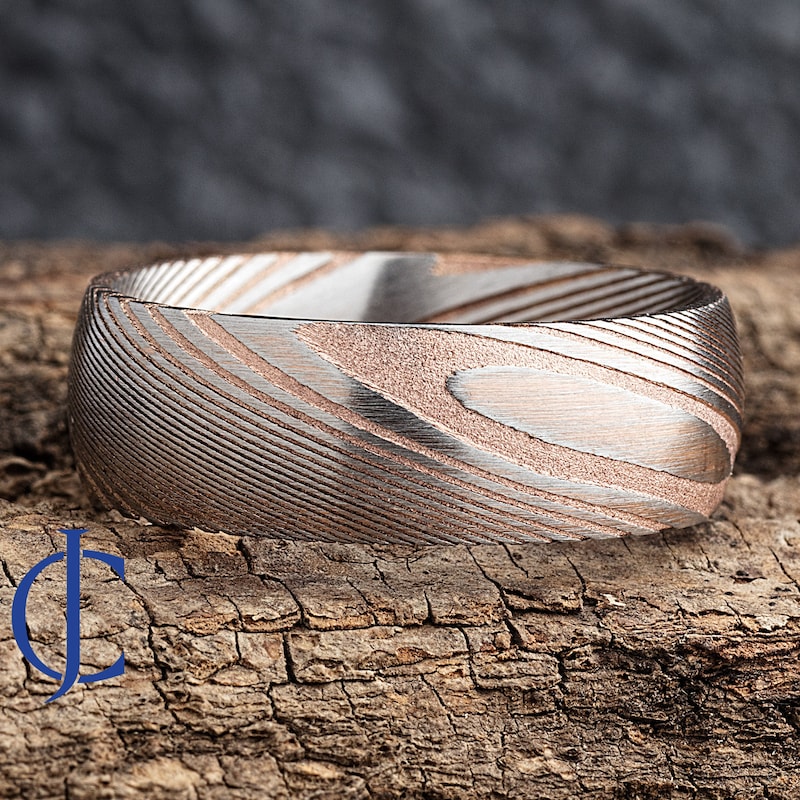 Damascus Steel Ring - Etsy