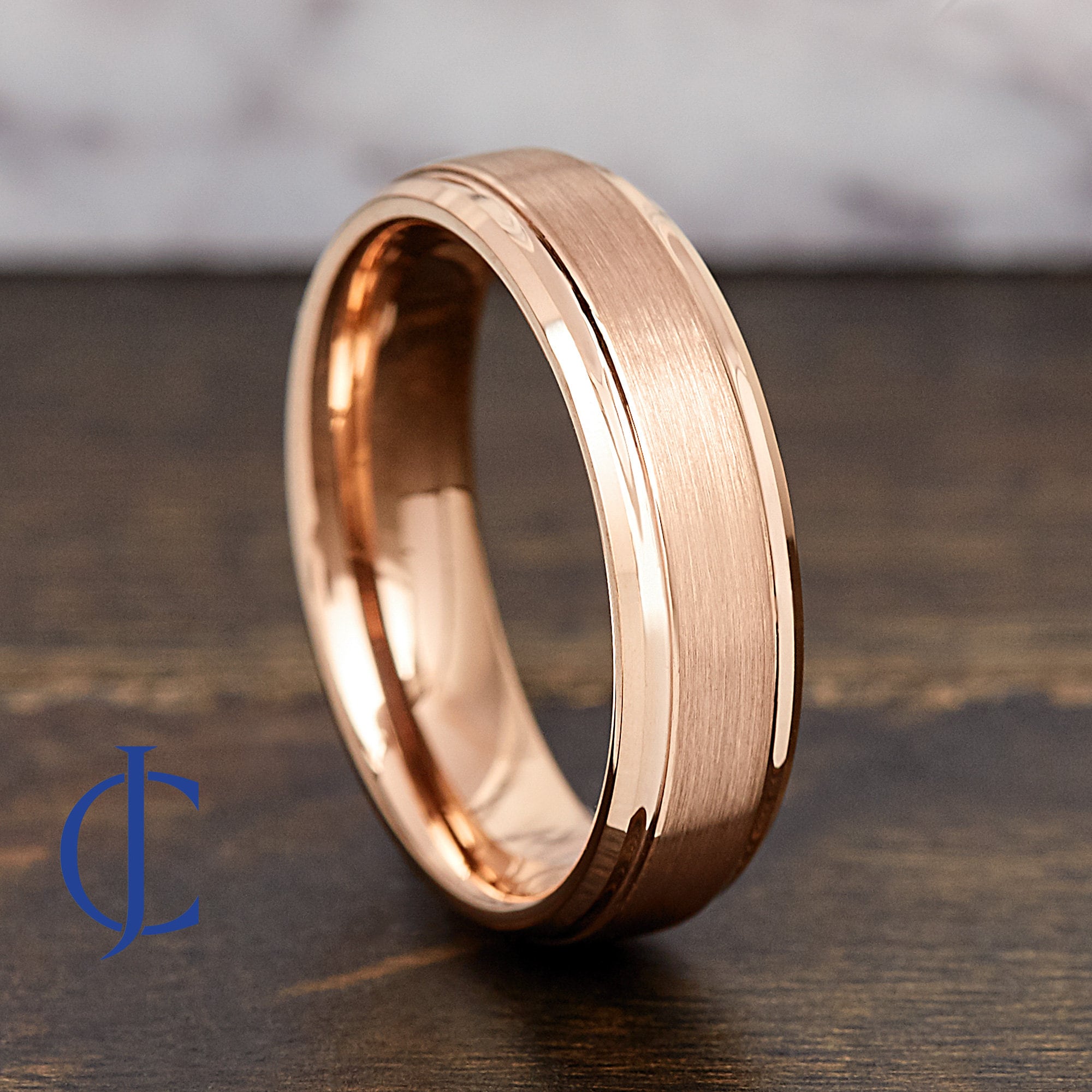 Mens Wedding Band Rose Gold Wedding Band Wedding Bands | Etsy