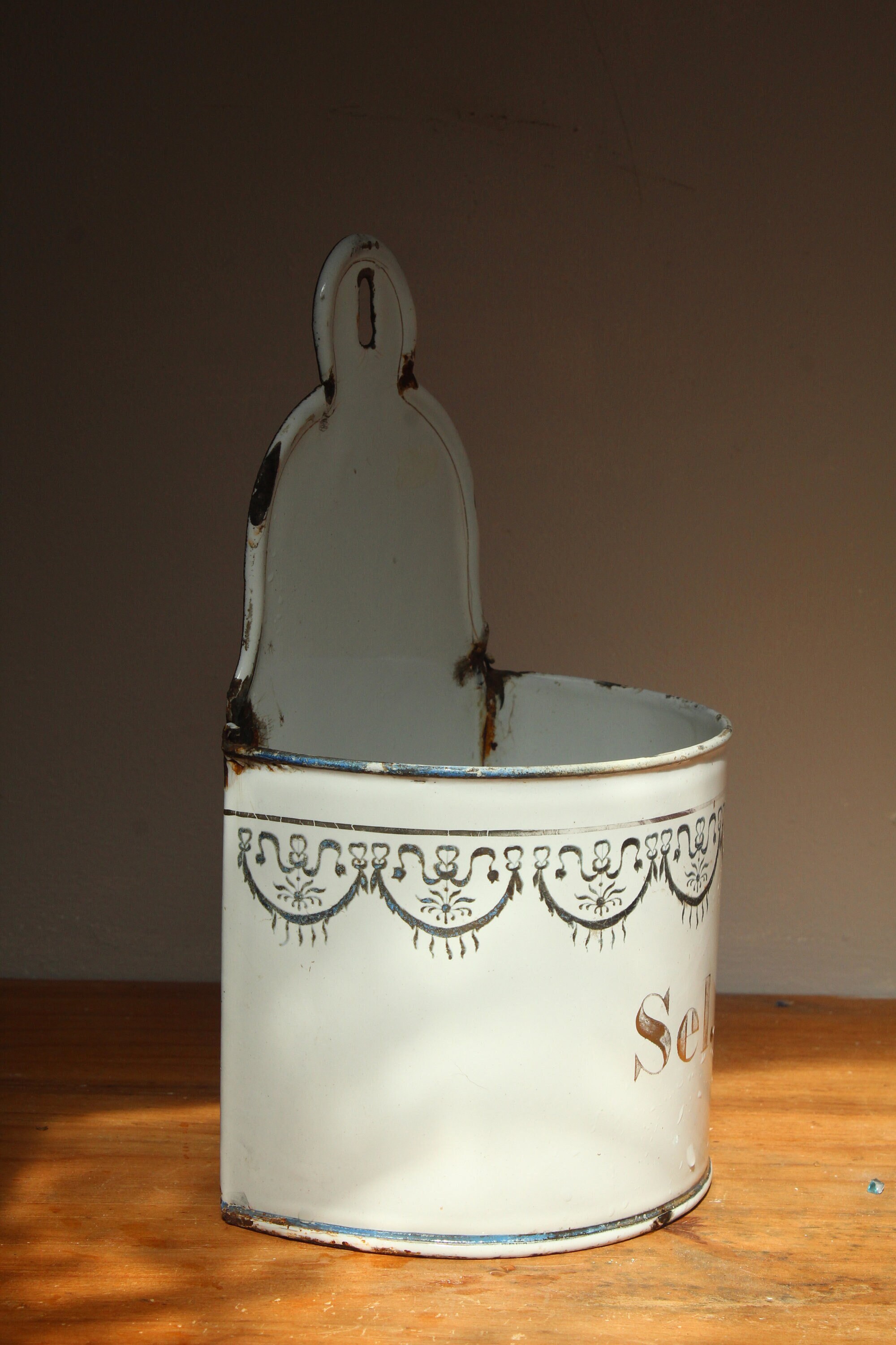 Enamelled Wall Mounted Salt Box | Etsy