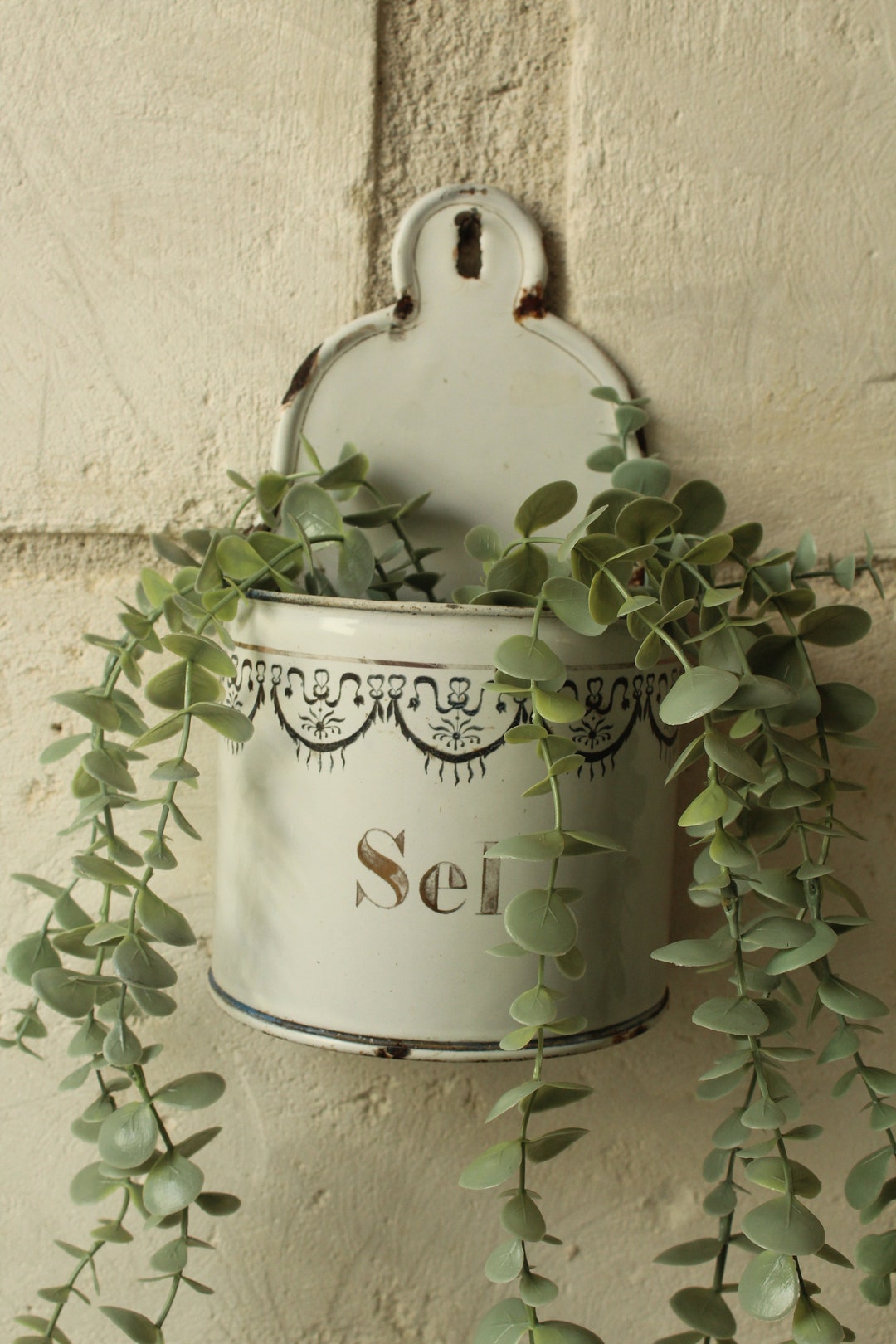 Enamelled Wall Mounted Salt Box - Etsy