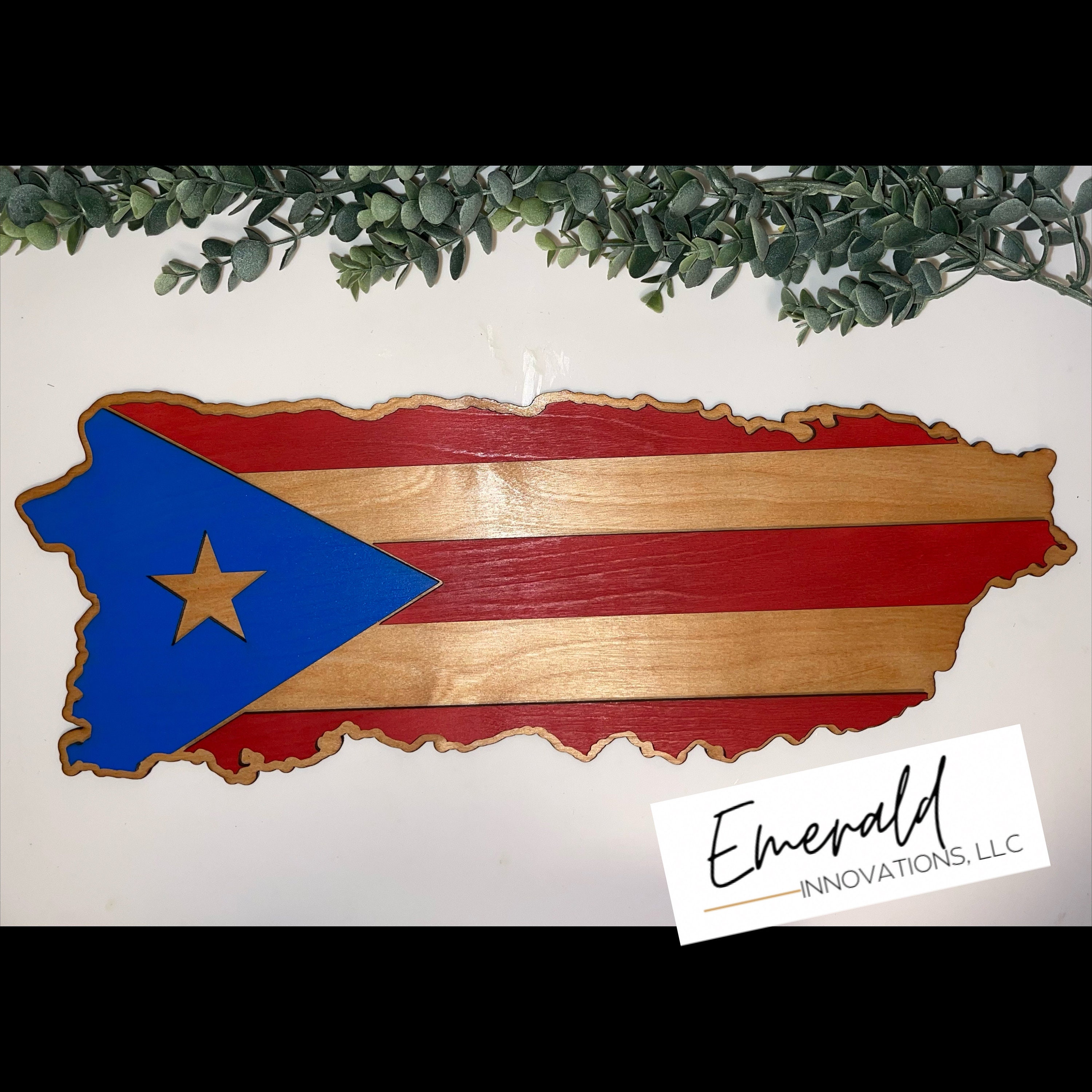 Puerto Rico Flag Wood Wall Decor | Wall Decor | Puerto Rico Sign - Etsy