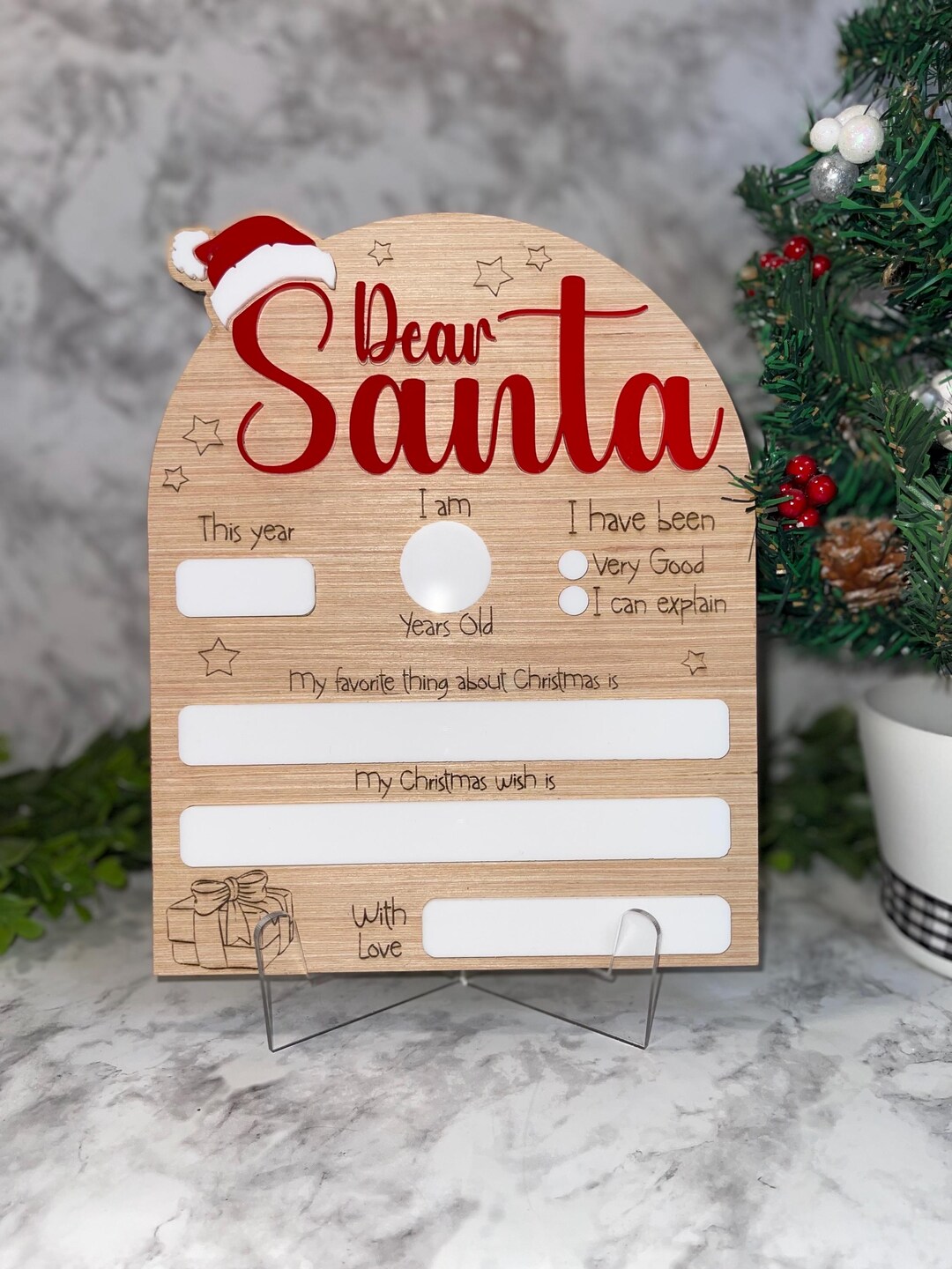 Dear Santa Sign | Santa Reusable Letter | Kids Activities | Christmas ...