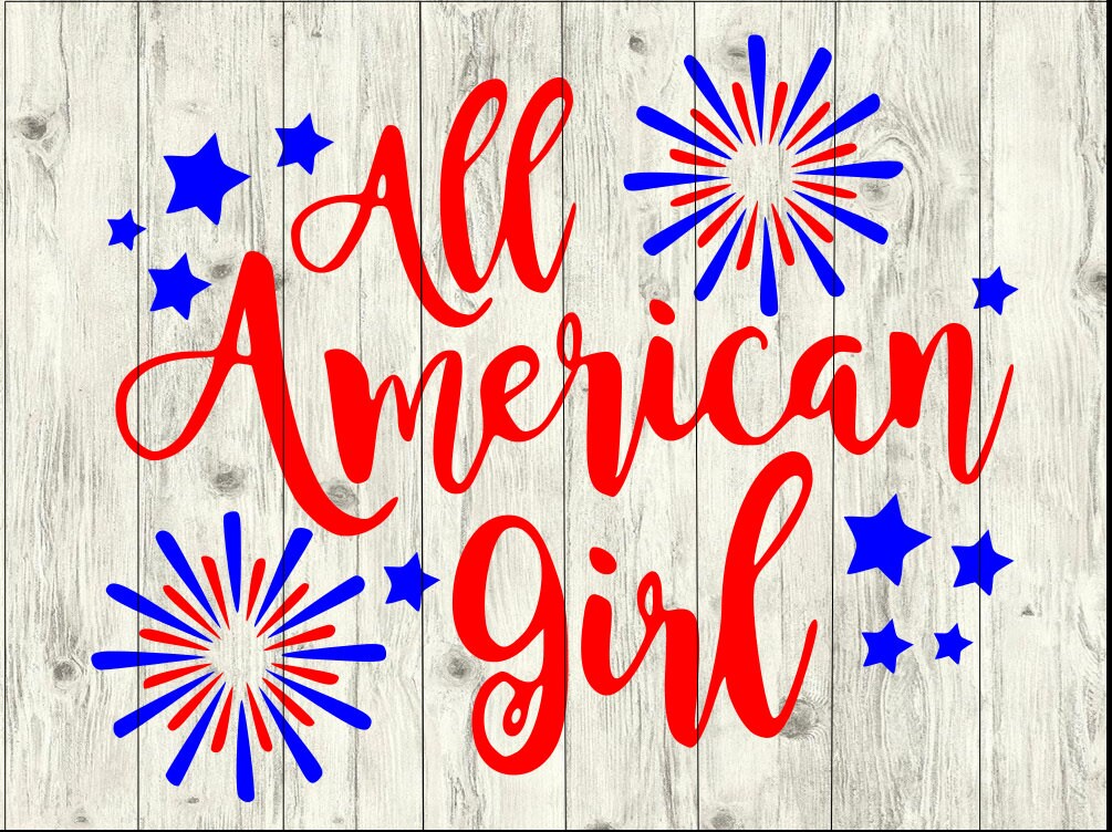 All American Girl Svg Bundle American Girl Cut File Usa Etsy