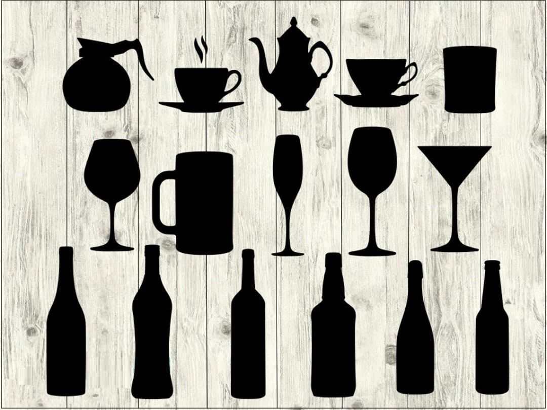 Drinks SVG Bundle, Cocktails SVG Bundle, Drinks Cut File, Drinks ...