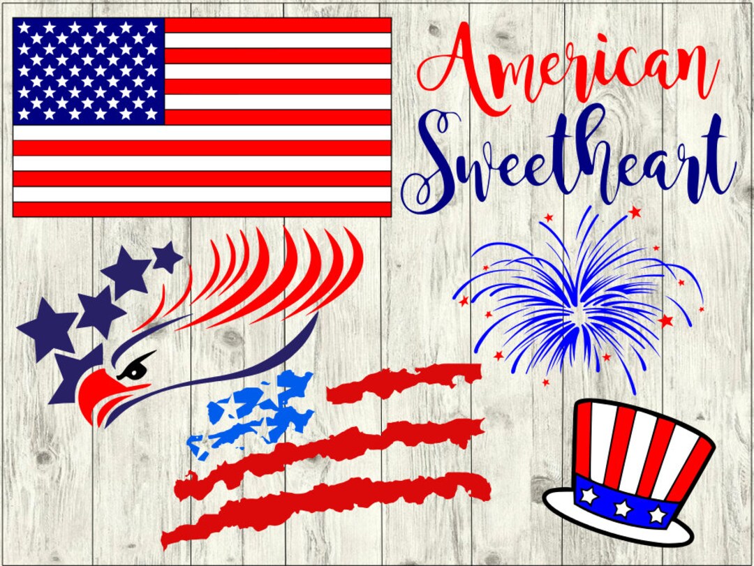 USA Flag SVG Bundle, America SVG Bundle, Patriotic Cut File, Usa ...