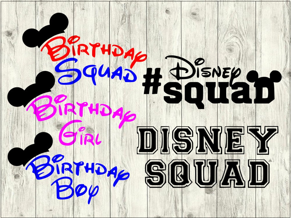 Disney SVG Bundle Disney Birthday SVG Bundle Disney Cut - Etsy