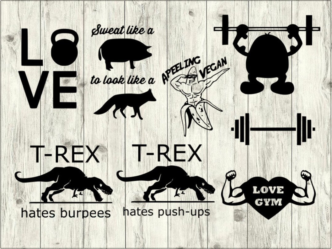 Gym SVG Bundle, Crossfit SVG Bundle, Gym Cut File, Gym Clipart, Gym Svg ...