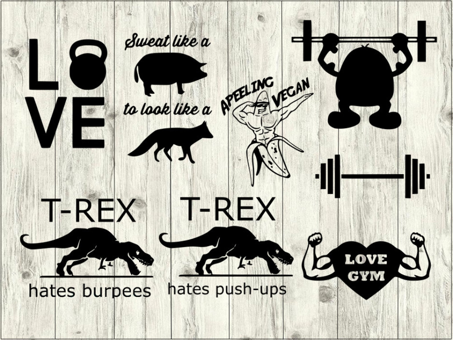 Gym SVG Bundle Crossfit SVG Bundle Gym Cut File Gym - Etsy