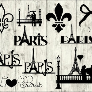 Paris SVG Bundle France SVG Bundle Paris Cut File Paris | Etsy