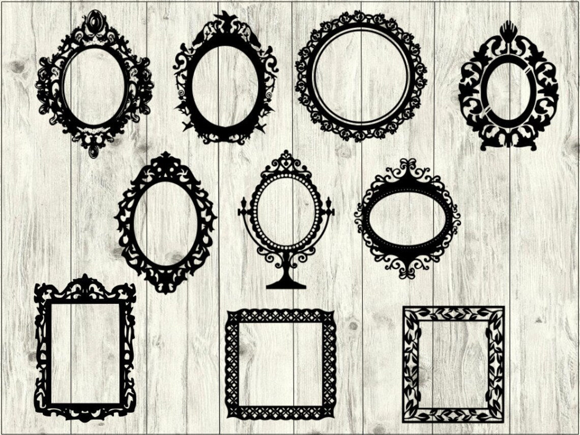 Frame SVG Bundle, Mirror SVG Bundle, Frame Cut File, Frame Clipart ...