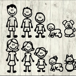 Stick Family SVG Bundle Family SVG Bundle Family Cut File - Etsy