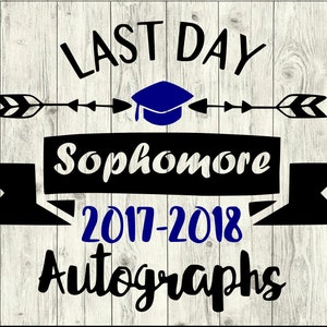 Sophomore Last Day of School SVG Bundle, School SVG Bundle, Cut File ...