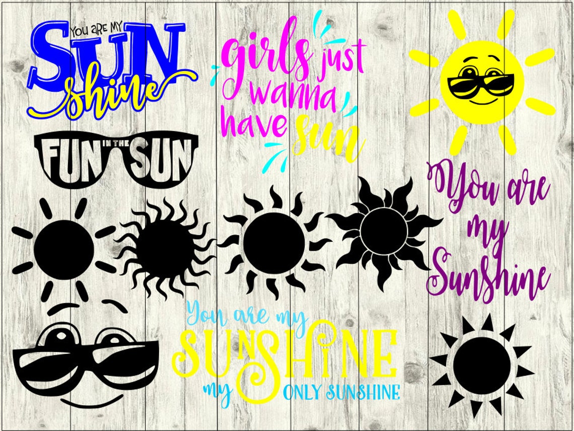 Sun SVG Bundle Sunshine SVG Bundle Sun Cut File Sun - Etsy