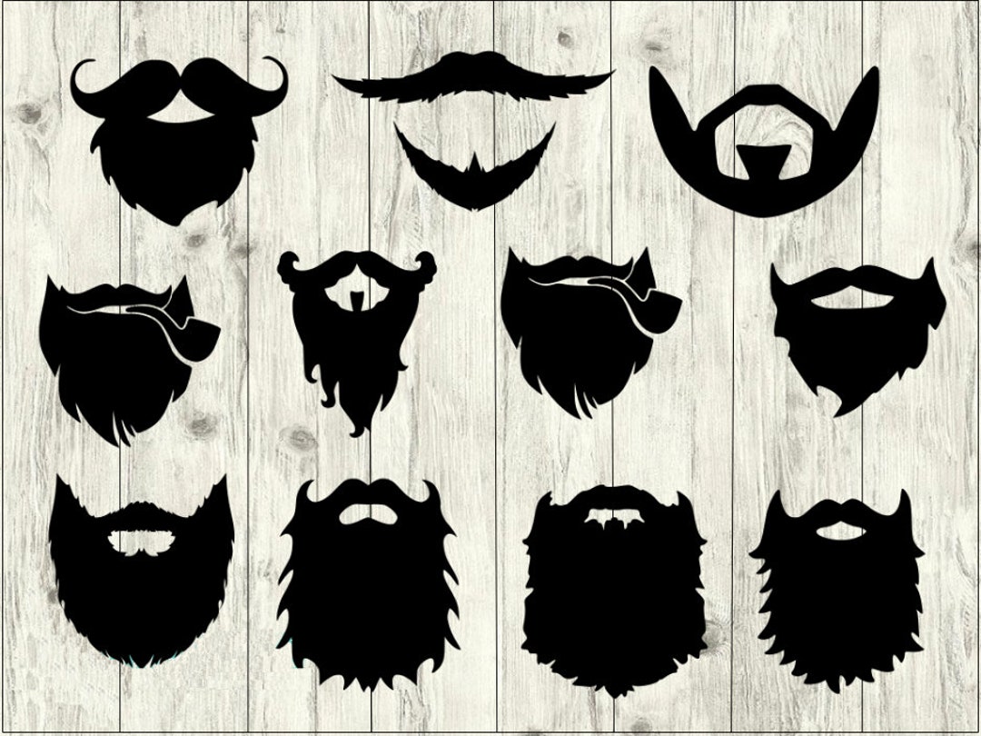Beard SVG Bundle, Hipster SVG Bundle, Beard Cut File, Beard Clipart ...