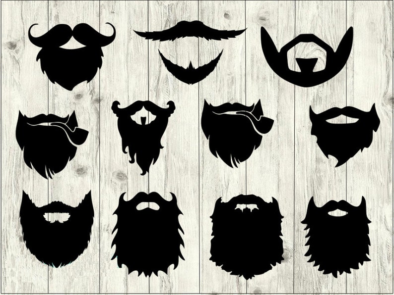 Beard SVG Bundle Hipster SVG Bundle Beard Cut File Beard - Etsy