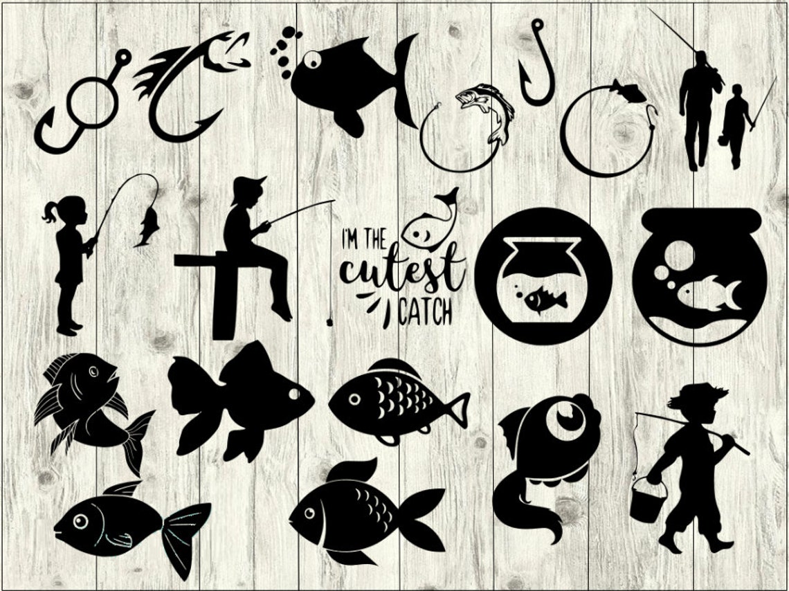 Fishing SVG Bundle, Fish SVG Bundle, Fishing Cut File, Fishing Clipart ...