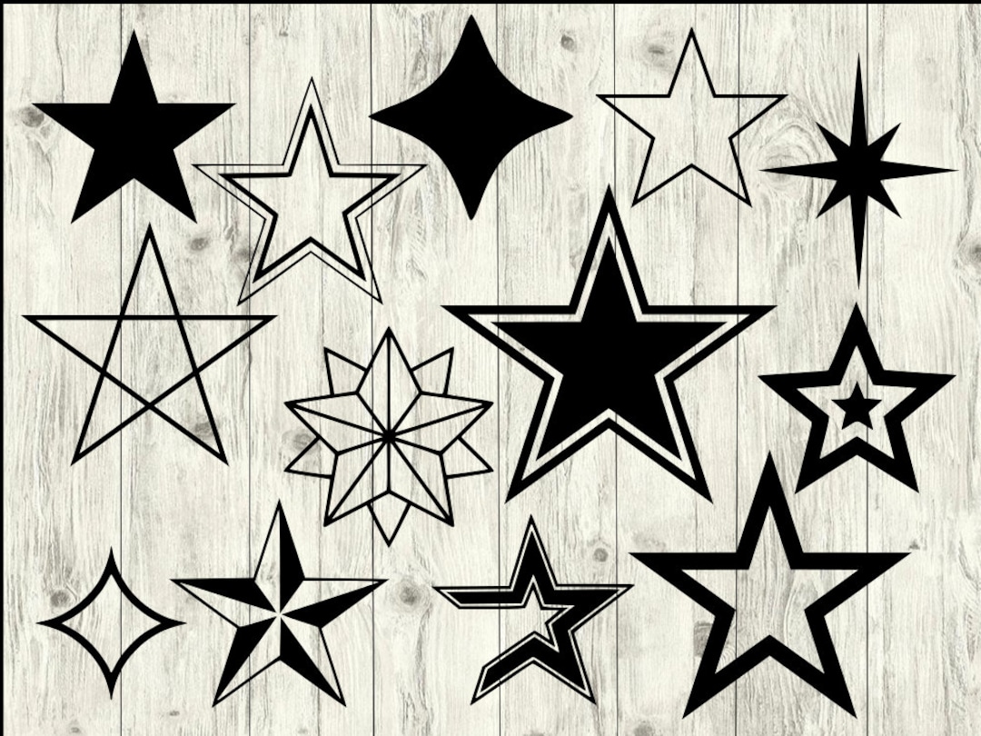 Star SVG Bundle, Star Cut File, Star Clipart, Star Svg Files for ...