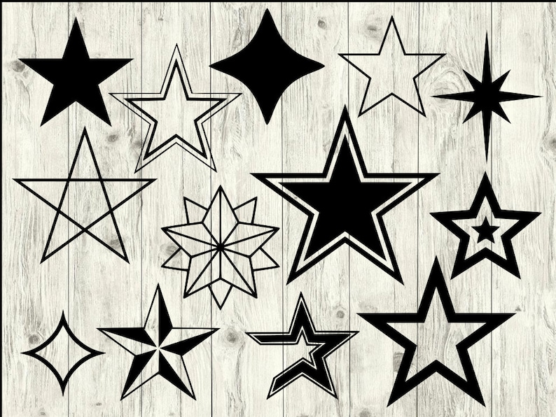 Star SVG Bundle Star Cut File Star Clipart Star Svg Files - Etsy