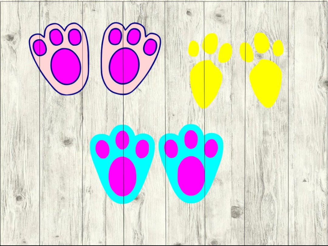 Easter Bunny Feet SVG Bundle, Easter Cut File, Easter Clipart, Easter ...