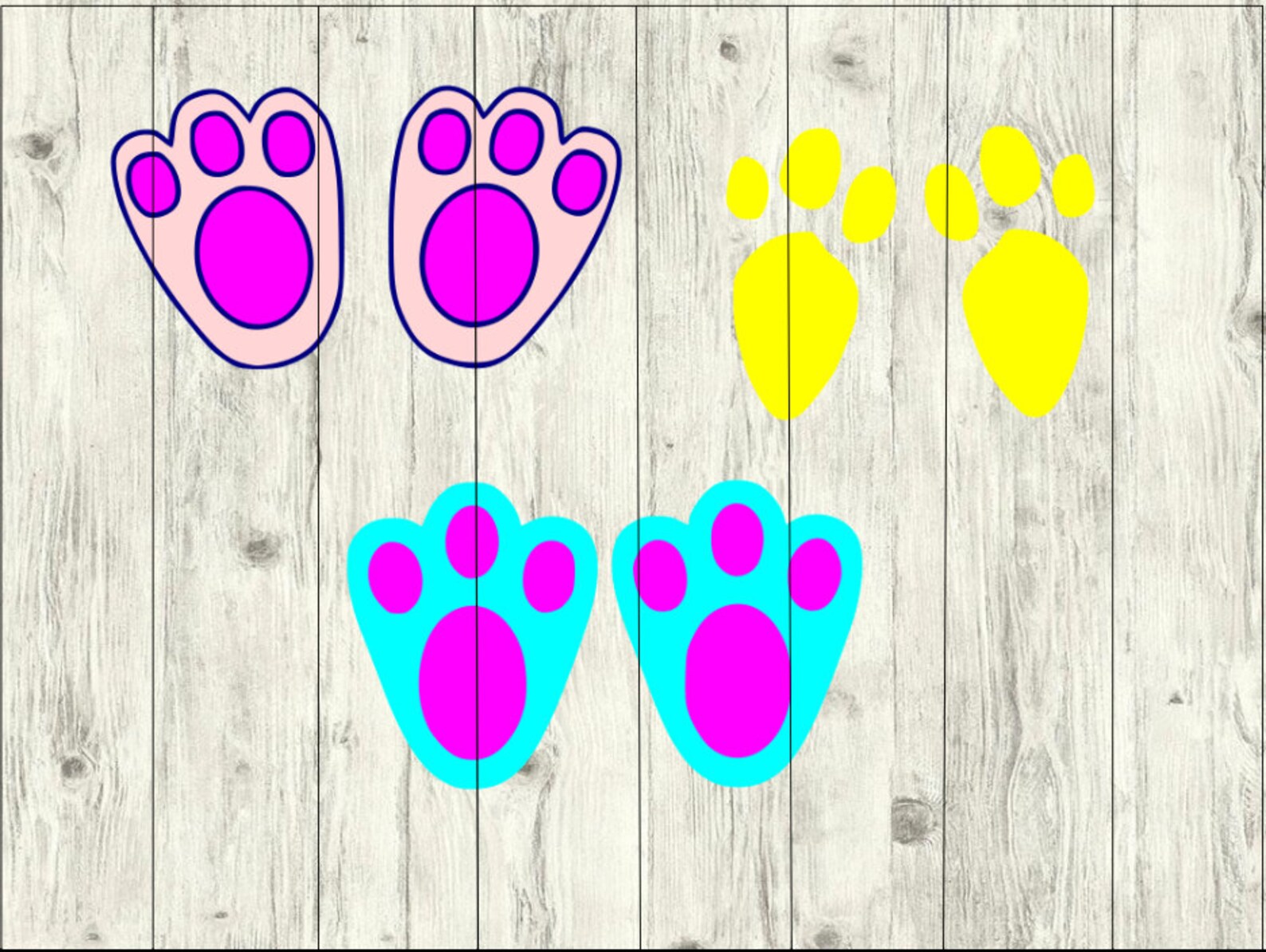 Easter Bunny Feet SVG Bundle, Easter Cut File, Easter Clipart, Easter ...