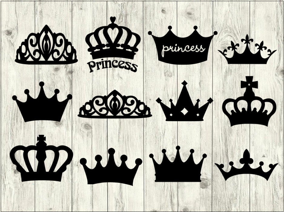 Crown SVG Bundle, Princess SVG Bundle, Crown Cut File, Crown Clipart ...
