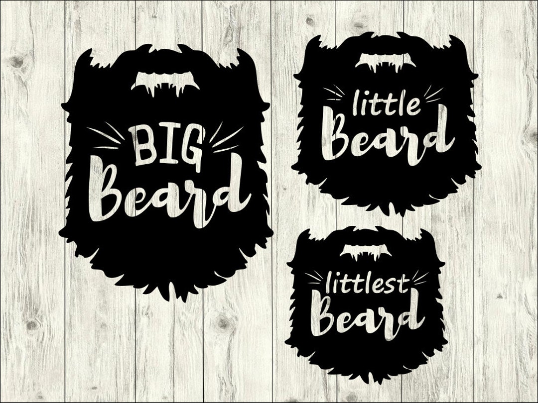 Big Beard SVG Bundle, Little Beard SVG Bundle, Beard Cut File, Beard ...