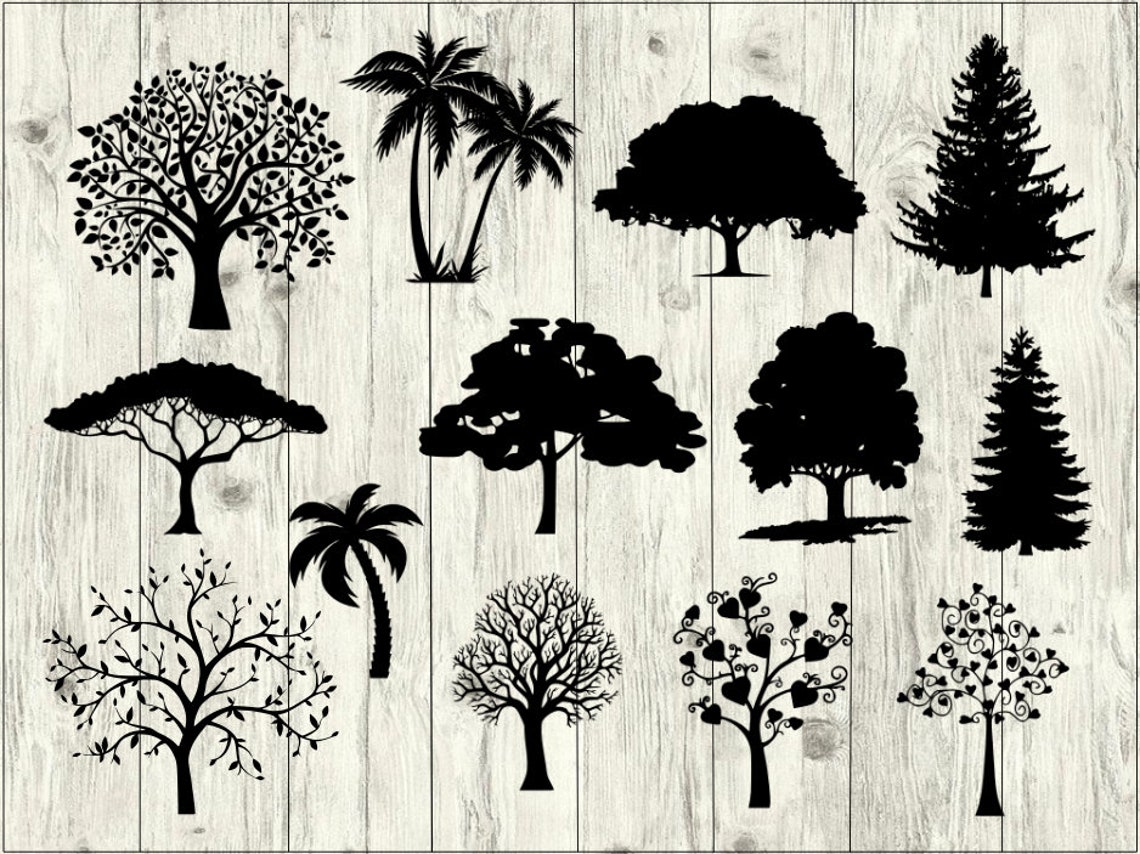 Tree SVG Bundle Family SVG Bundle Tree Cut File Tree - Etsy