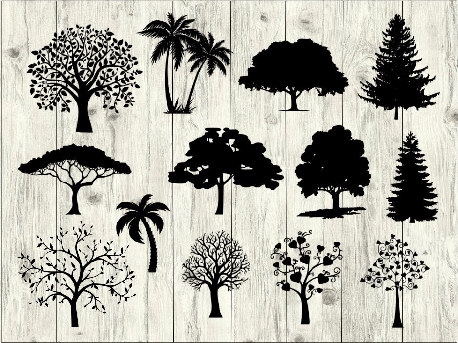 Tree SVG Bundle Family SVG Bundle Tree Cut File Tree - Etsy