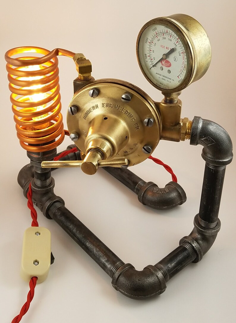 Steampunk Meco Acetylene Regulator Valve Lamp Model Four | Etsy