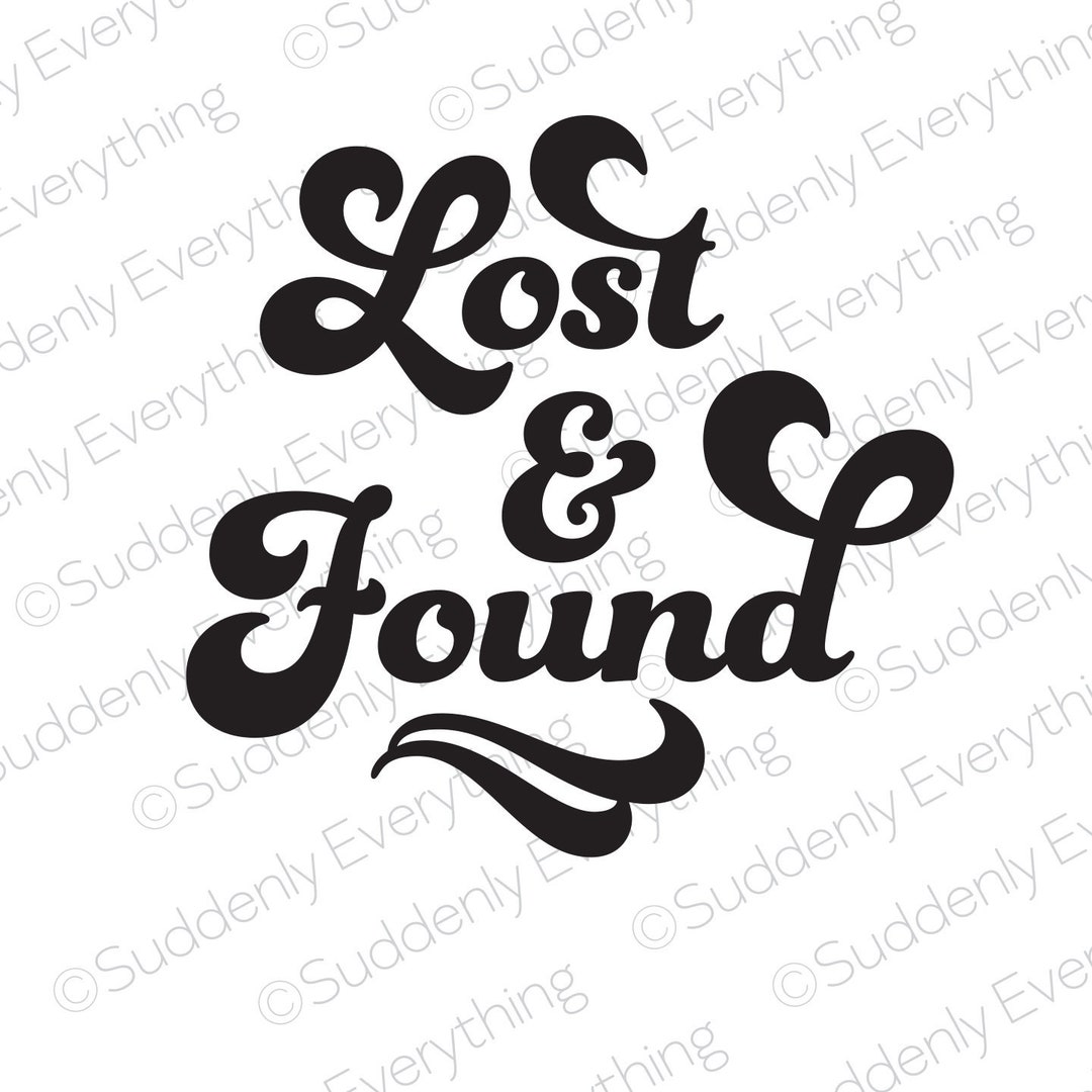 Lost and Found Lettering, Digital, Printable, Die-cut SVG, Pdf, Dxf ...
