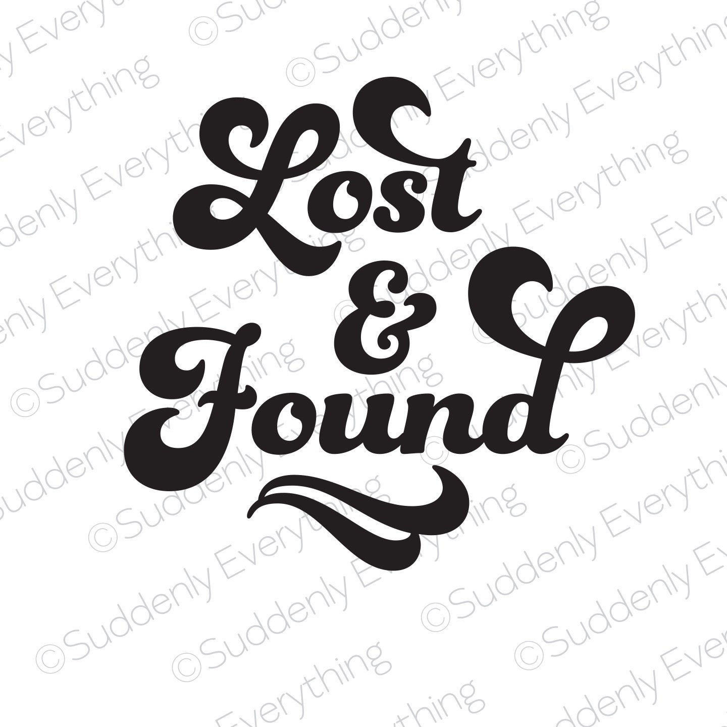 Lost and Found Lettering, Digital, Printable, Die-cut SVG, Pdf, Dxf ...